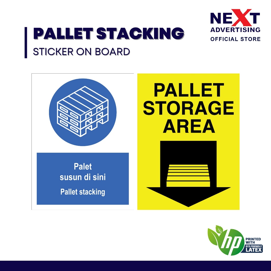 Pallet Stacking / Pallet Storage Area Sign | Sticker on Board | Shopee ...