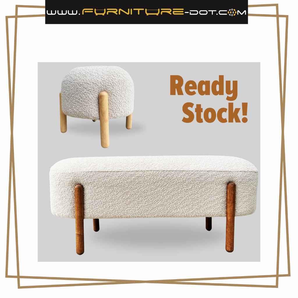 Maddison Bench / Ottoman / Modern Footstool - FRM4028 | Shopee Malaysia