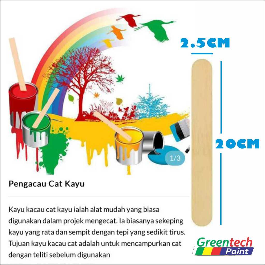 ( 5pcs ) Pengacau Cat Kayu UNTUK MENCAMPURKAN CAT SEBELUM DIGUNAKAN ...