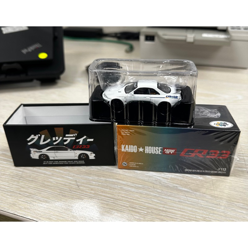 KAIDO HOUSE x MINI GT 113 Nissan Skyline GT-R (R33) Greddy GR33 V1 ...