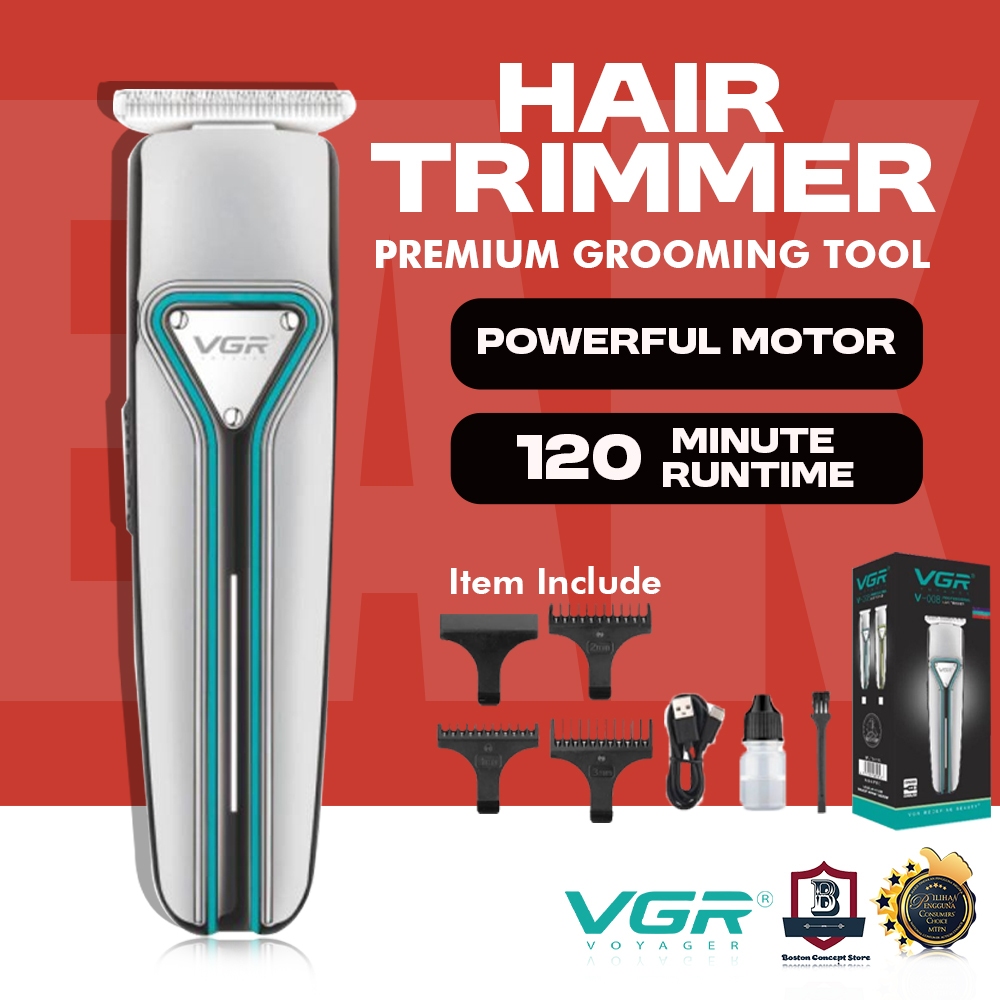 VGR Professional Rechargeable Hair Trimmer Runtime:120 min Trimmer for men | Shopee Malaysia