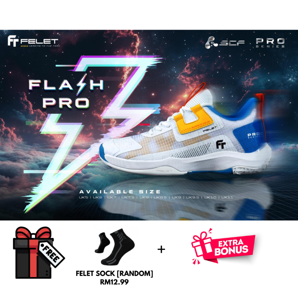 Felet Flash Pro Unisex Badminton Shoes Kasut Badminton [FREE GIFT ...