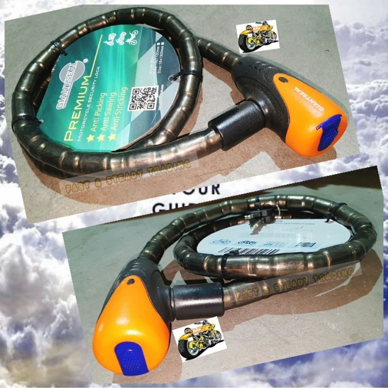 GIANTSEAL MOTORCYCLE CABLE LOCK 1100MM/ 1300MM | Shopee Malaysia