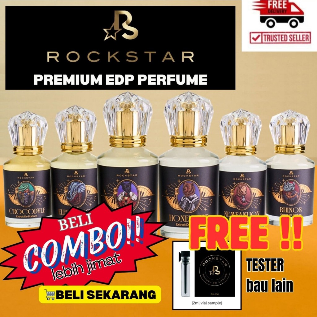 ROCKSTAR PERFUME Original Minyak Wangi Fragrances Tahan Lama EDP 50ml ...
