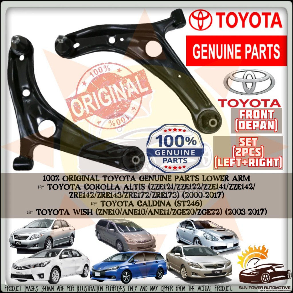 ORIGINAL TOYOTA Altis ZZE121 141 ZRE142 ZRE172 Caldina Wish ZNE10 ZGE20 ...