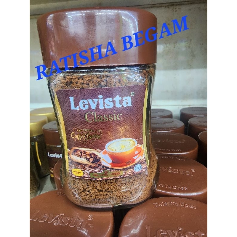 Levista Classic Instant Coffee 100g (1pc) The Coffee For Lovers 100% Pure Coffee Readystock ...