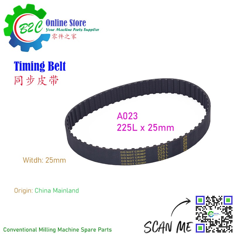 A023 225L Timing Belt Conventional NC CNC Milling Machine Spare Parts ...