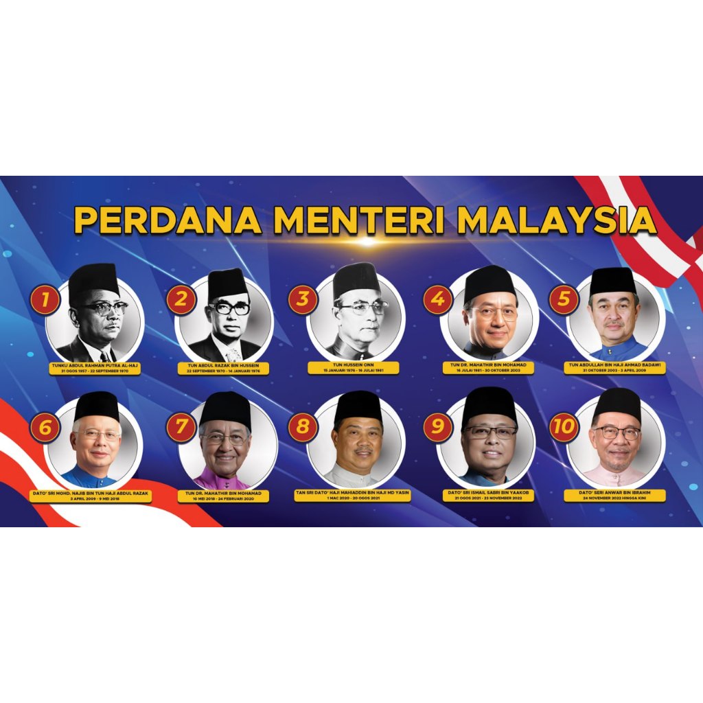 BANNER GAMBAR PERDANA MENTERI MALAYSIA | TEBAL | PM MALAYSIA | BANNER ...