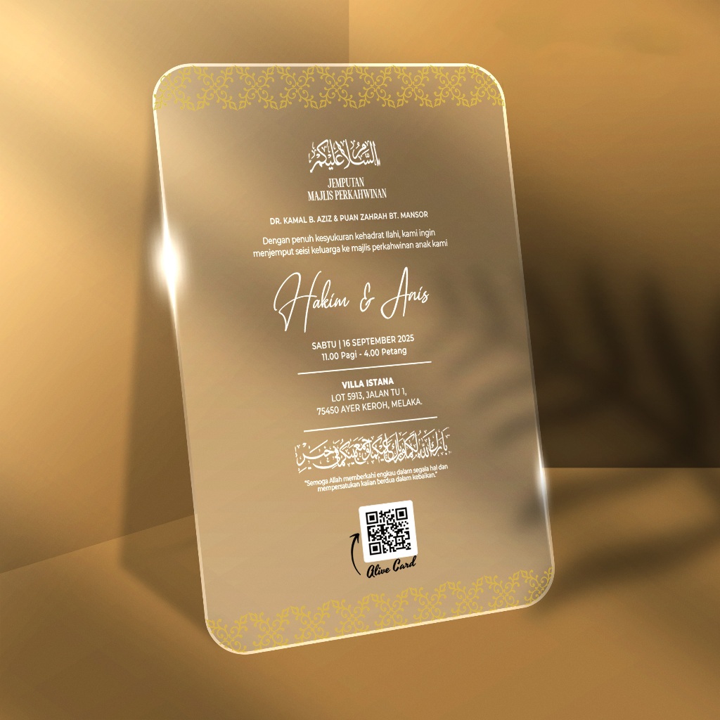 VIP CARD ACRYLIC WEDDING INVITATION | Shopee Malaysia