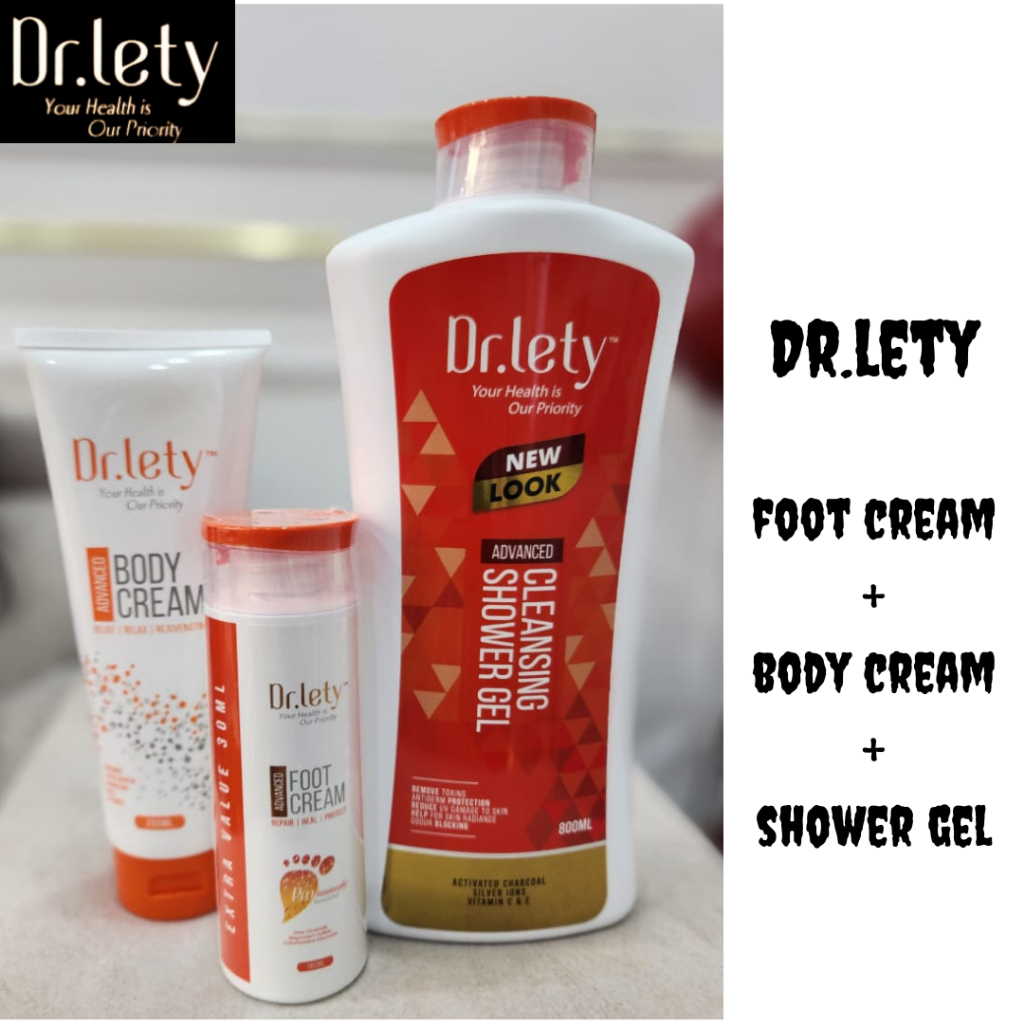 Dr.Lety Advanced Foot Cream + Cleansing Shower Gel + Body Cream (Buy 3 ...