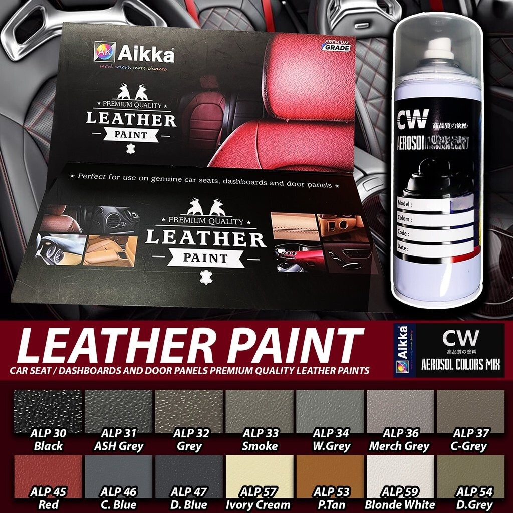 [ Leather Paint ] For Dash board Interior Kereta Car DIY Aerosol Spray ...
