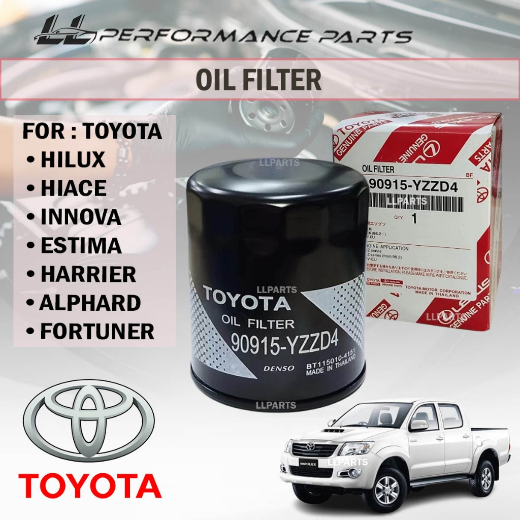 100% Original Engine Oil Filter 90915-YZZD4 Toyota Hilux Innova Hiace ...