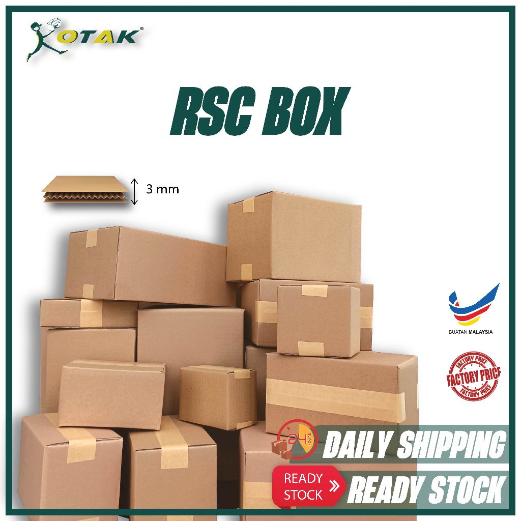 Kotak Plain RSC / Packaging Box / Normal Box / Carton Box | Shopee Malaysia