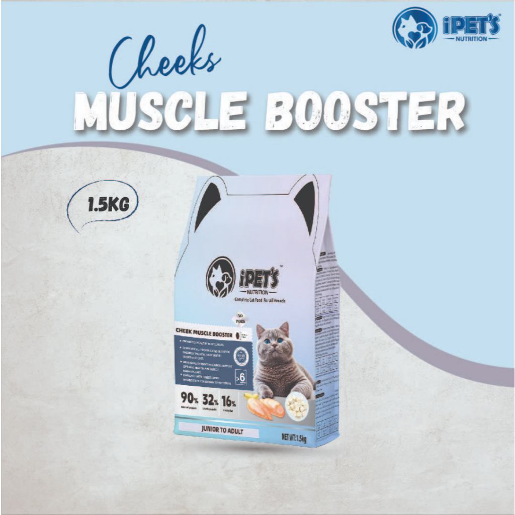Ipet's Nutrition Cheek Muscle Booster - Junior to Adult (1.5KG ...