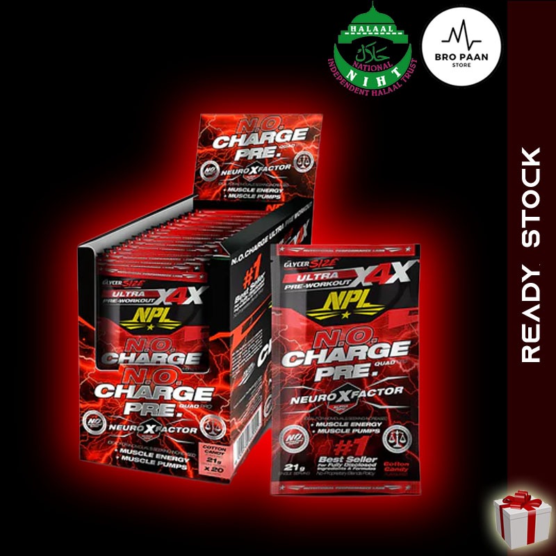 NPL N.O. Charge Sachet Powder (21gram) - Pre-workout, Energy, Stamina ...