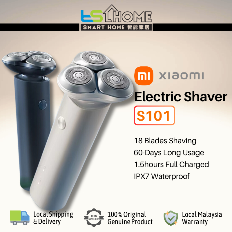 Xiaomi Mi Electric Shaver S101 Man Beard Trimmer 3 Cutter Head IPX7 Wet ...