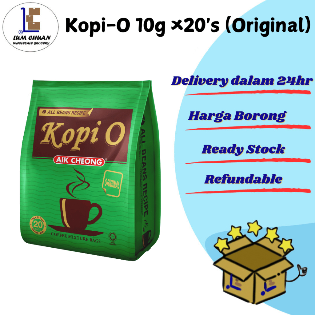 Aik Cheong Kopi O Bag 200g - Original (10g x 20 Sachets) | Shopee Malaysia