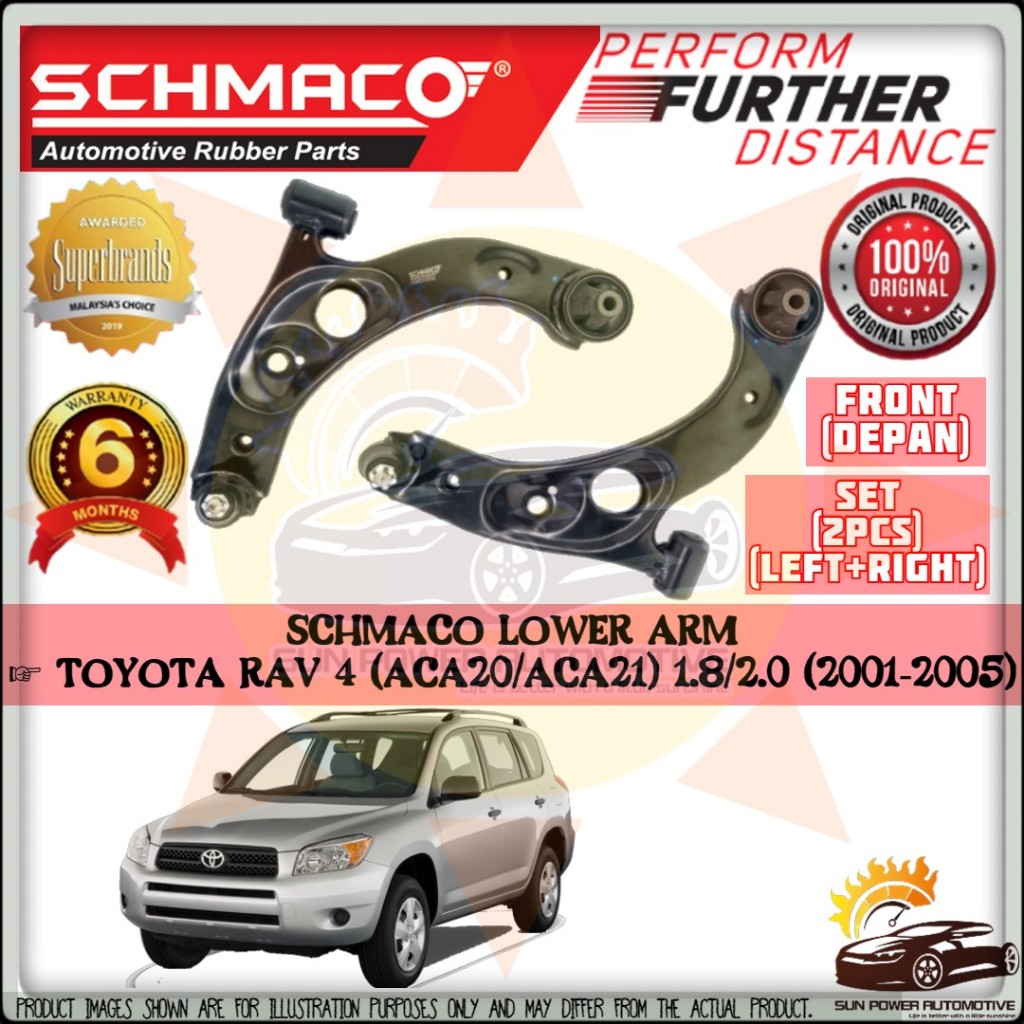 Toyota RAV4 RAV 4 ACA20 / ACA21 1.8 2.0 (2001-2005) SCHMACO LOWER ARM ...
