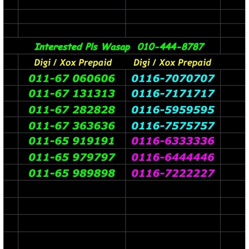 NEW ABABABA / ABBBBBA & AB SERIES VVIP NUMBER | Shopee Malaysia