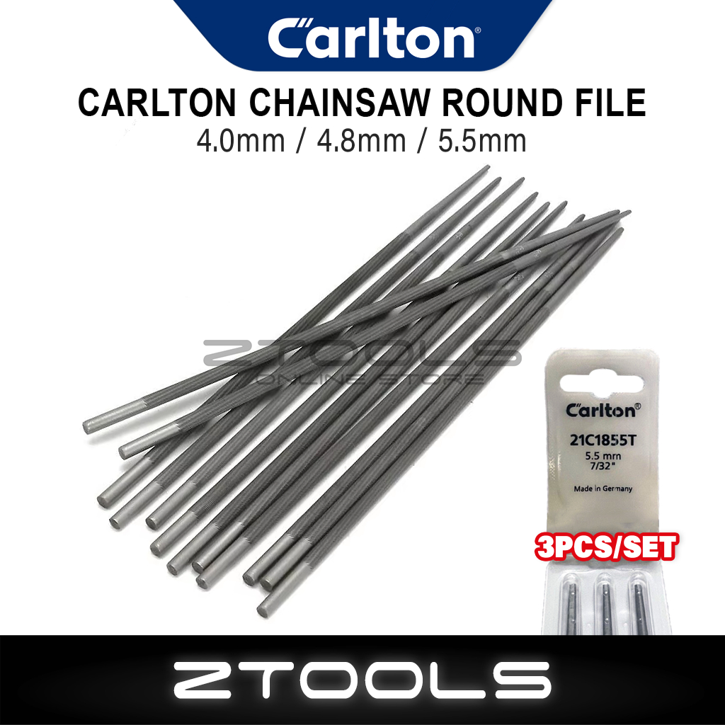 (USA) CARLTON Chainsaw Chain Sharpening Round File 4MM/4.8MM/5.5MM ...