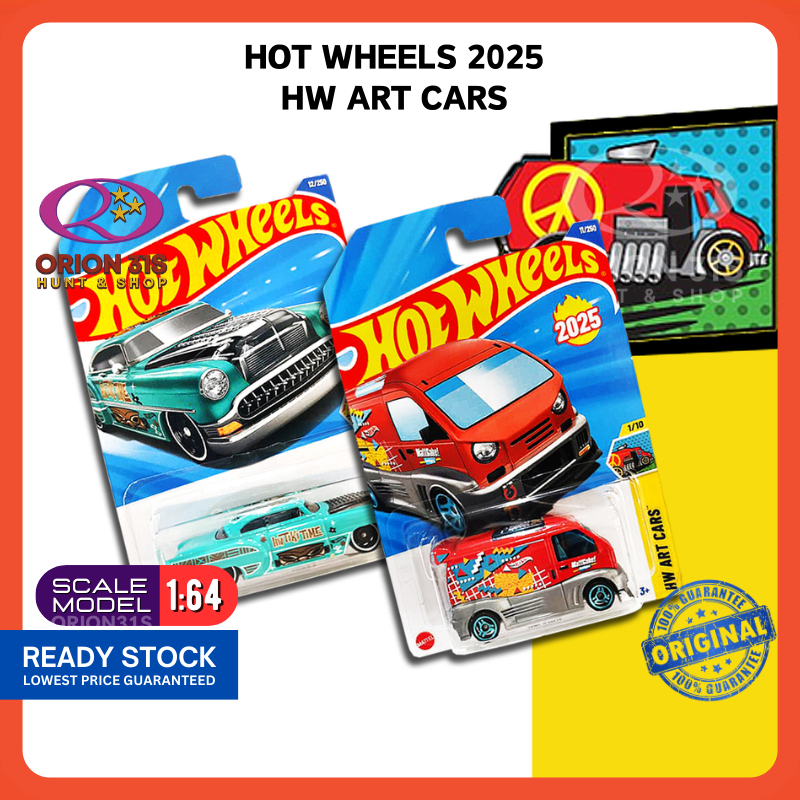 Hot Wheels 2025 HW Art Cars/ DMC Delorean/ Kei Swap/ Custom '53 Chevy/ The Vanster Diecast Car 1 ...