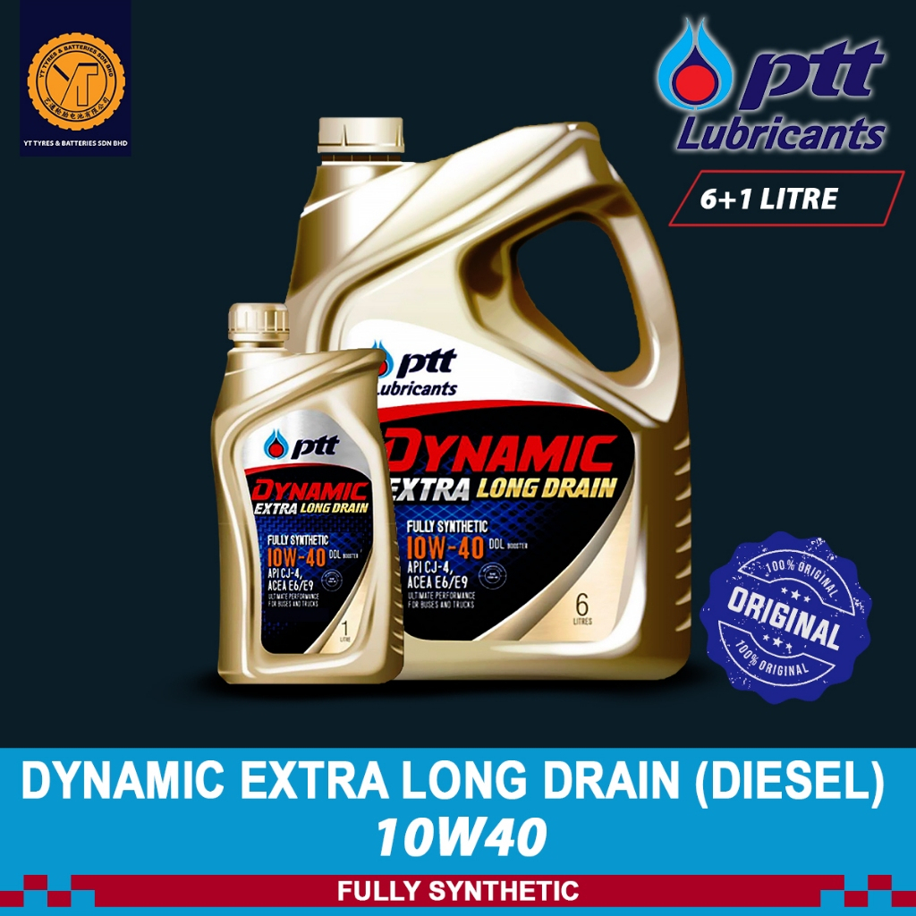 10W40 PTT DYNAMIC EXTRA LONG DRAIN SYNTHETIC (DIESEL) 6+1L | Shopee Malaysia