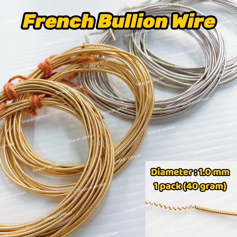 1mm Elastic Copper String/ French Bullion Wire untuk Bunga (1 pack 40g) | Shopee Malaysia