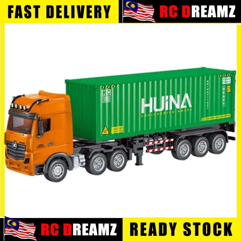 HUINA 1317 RC 1/24 RC Container Truck Remote Control Construction Radio ...