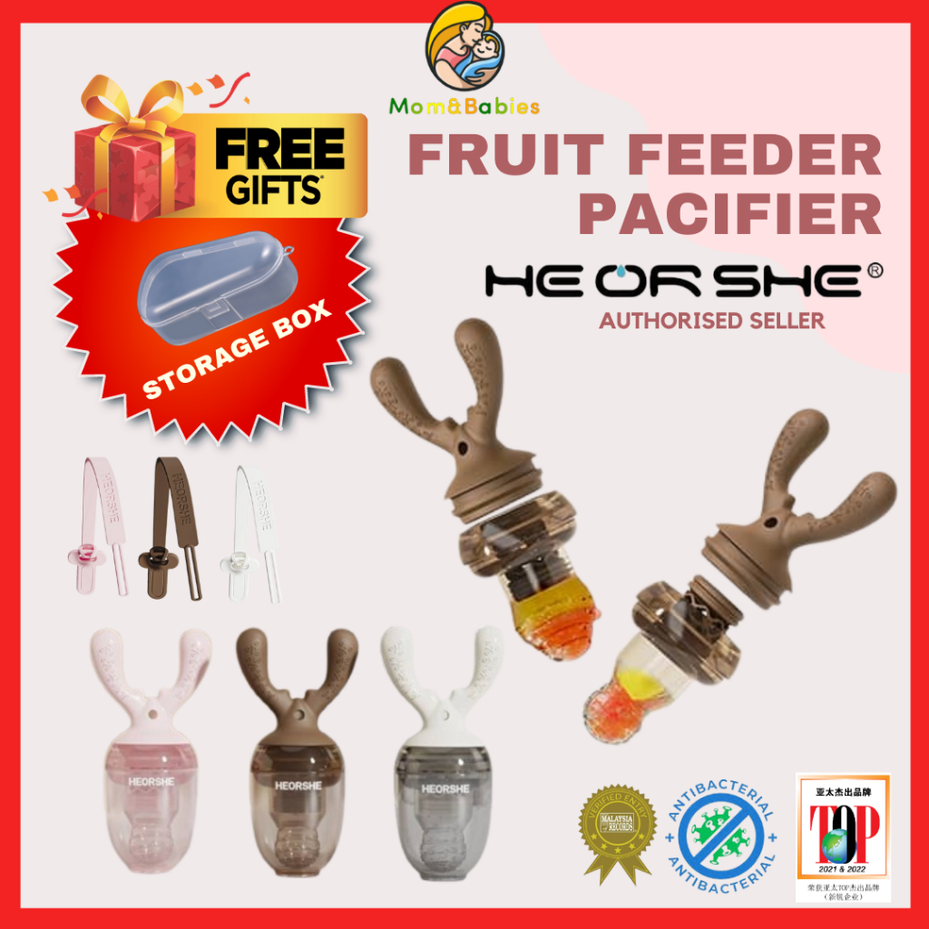 He Or She Fruit Feeder / Antler Feeder baby / Pacifier Chain / Silicone ...