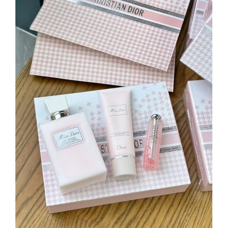 CHRISTIAN DIOR Lotion Hand Cream Lip Glow 3 IN 1 SET | Shopee Malaysia