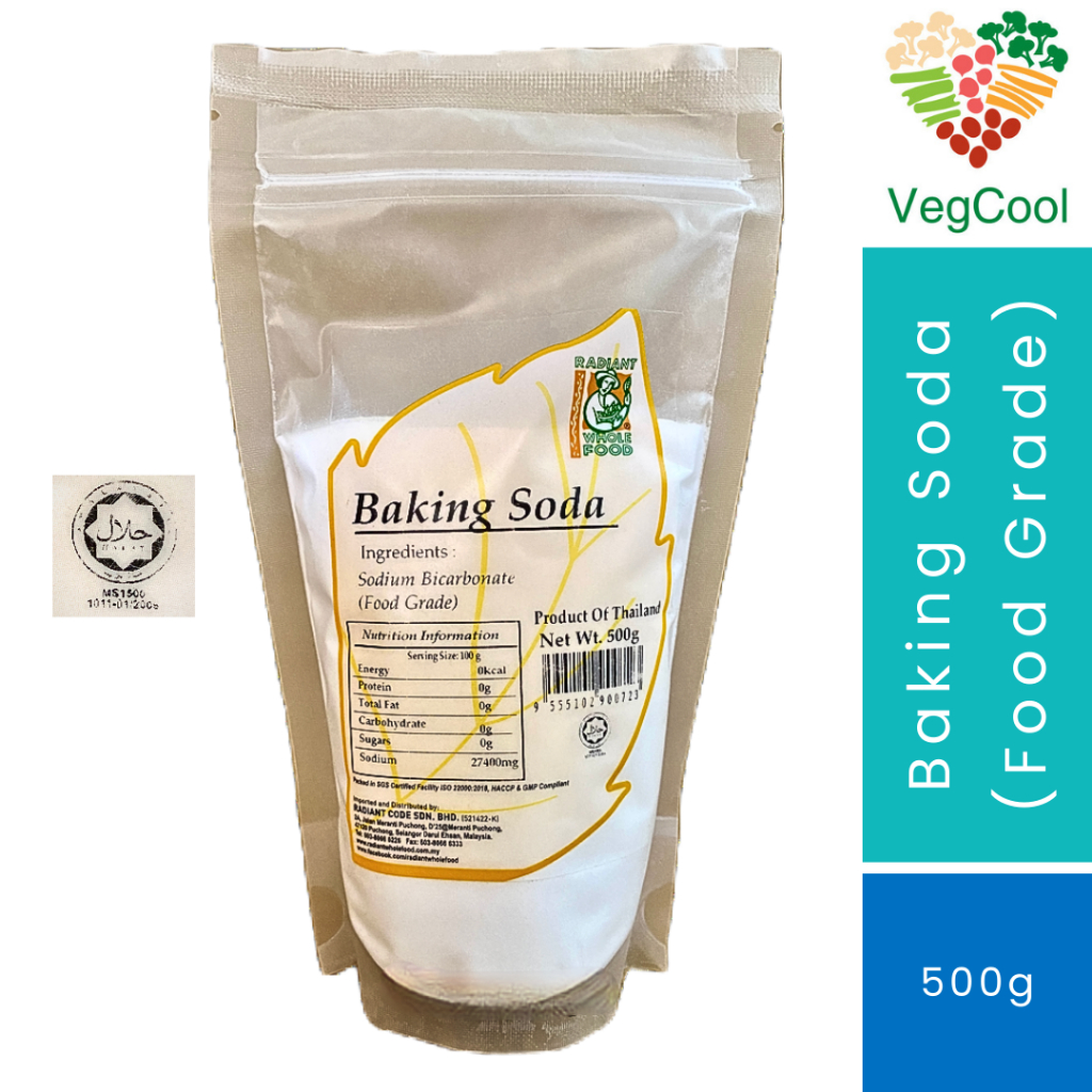 RADIANT WHOLEFOOD Halal Baking Soda (Sodium Bicarbonate) 500g | Food ...