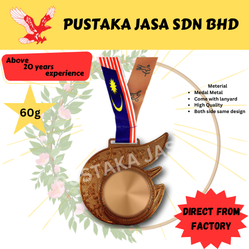 [JASA]FREE DESIGN METAL Medal/Medal Besi/Both Side Sticker With Ribbon ...