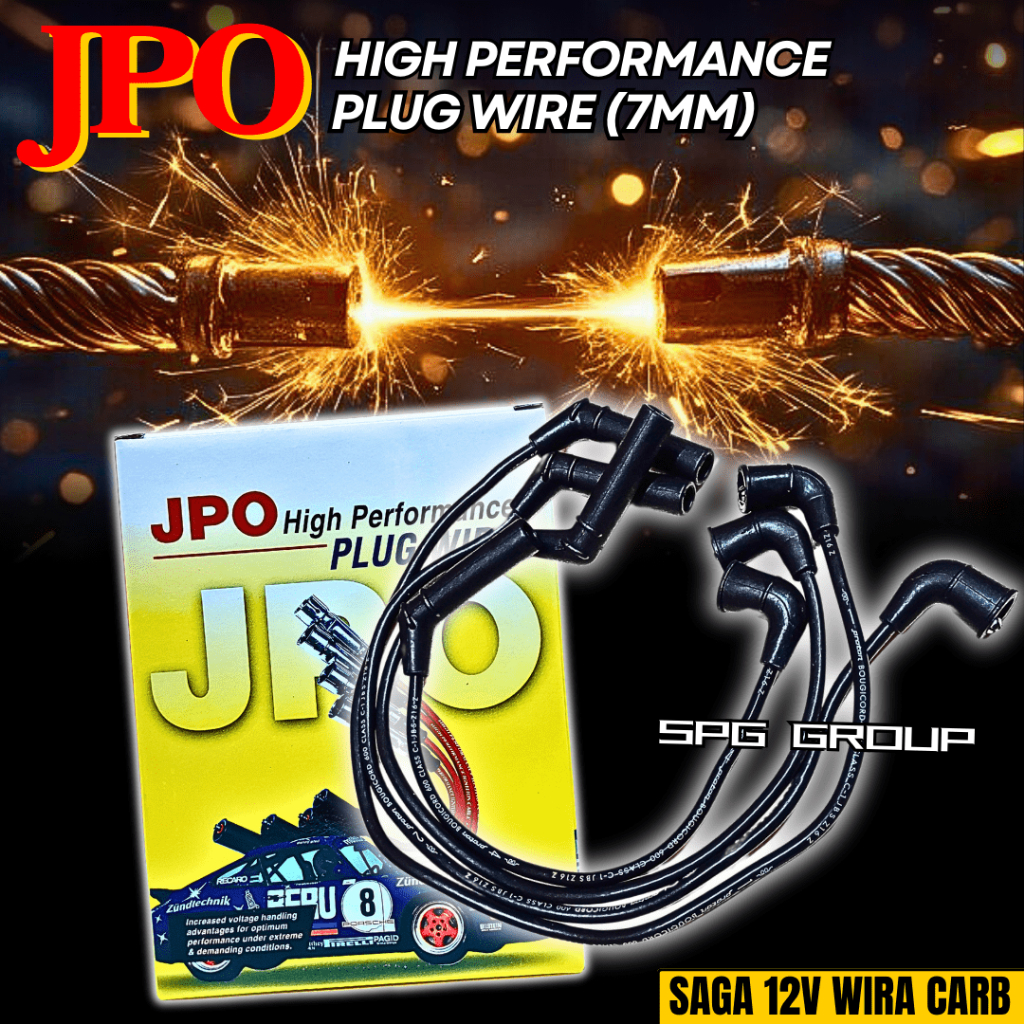 [1SET] JPO HIGH PERFORMANCE PLUG WIRE CABLE PROTON SAGA ISWARA 12V WIRA ...