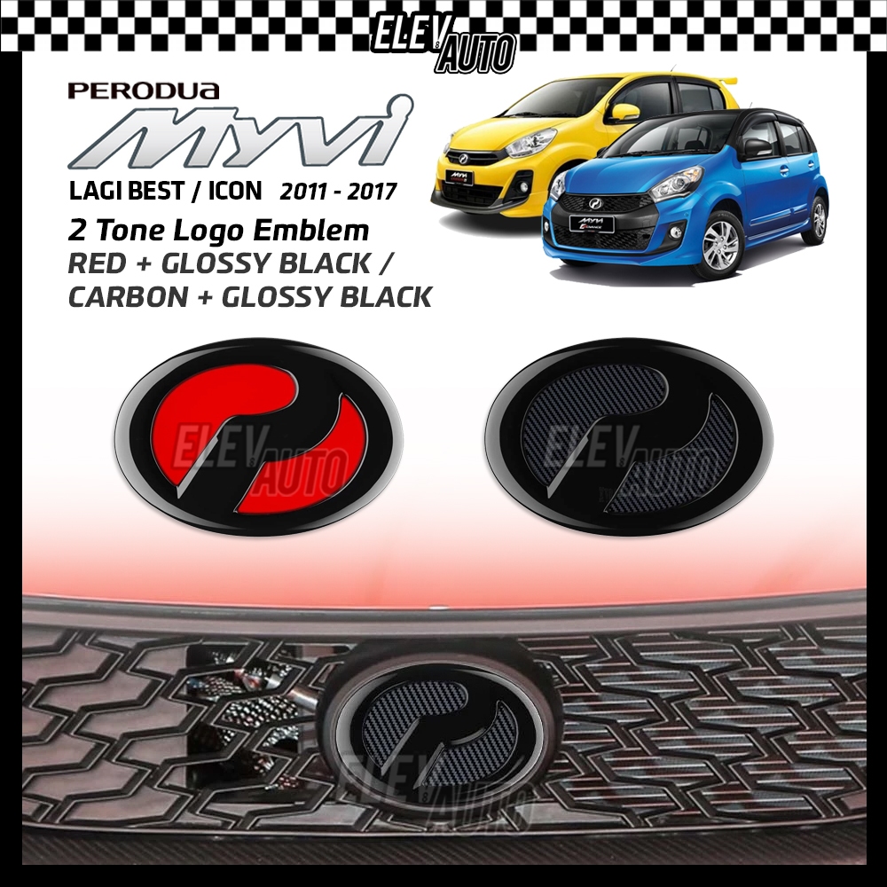 Perodua Myvi 2011 - 2017 2 Tone Logo Emblem Myvi Perodua Front Car Logo ...