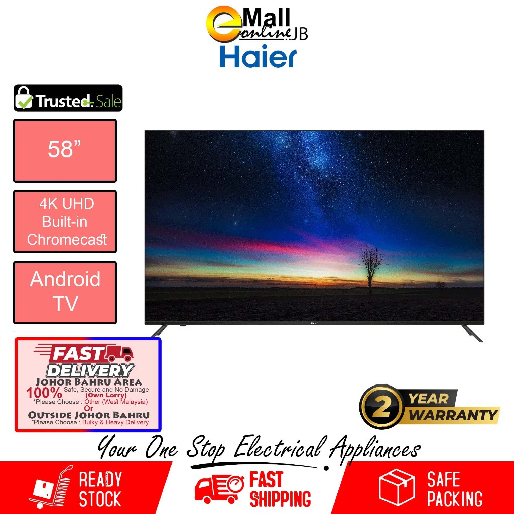 Haier 4K UHD Android Smart TV 58" H58K66UG-PLUS | LED TV | Television ...