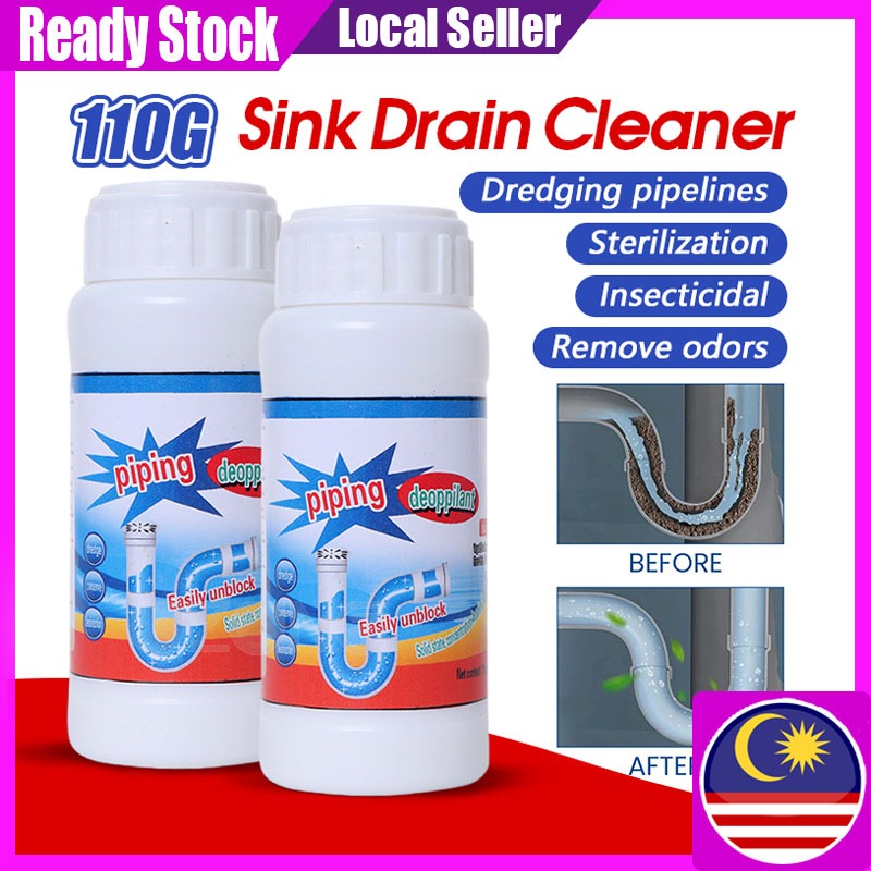 110g Pipe Cleaner Powerful Drain Clog Remover Home Clean Pipeline ...