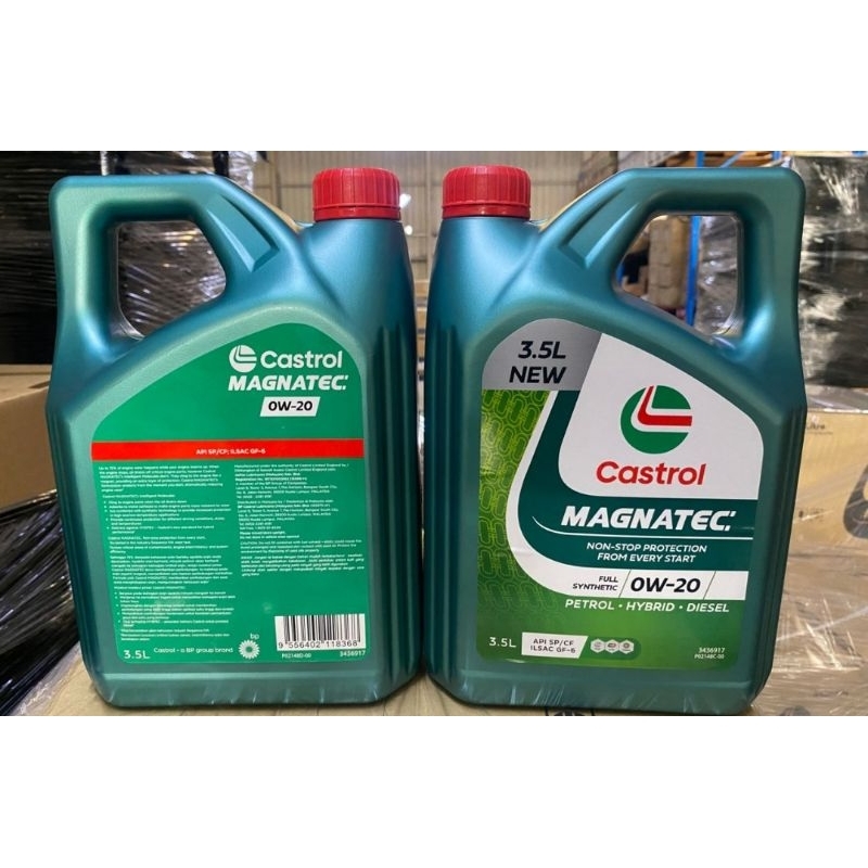 Castrol MAGNATEC 0W-20 (3.5L) Full Synthetic Engine Oil API SP ILSAC ...