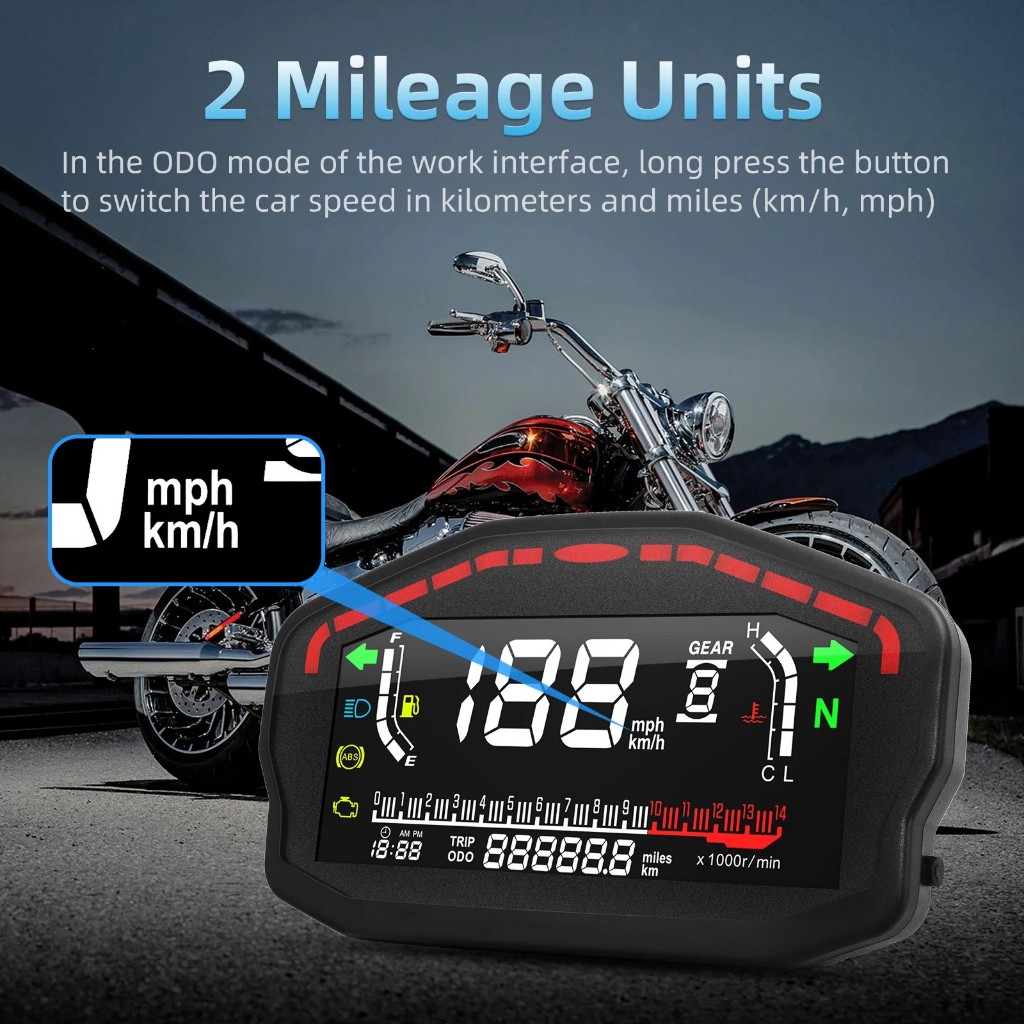 Universal RPM Motorcycle Meter GPS Speedometer Digital Odometer ...