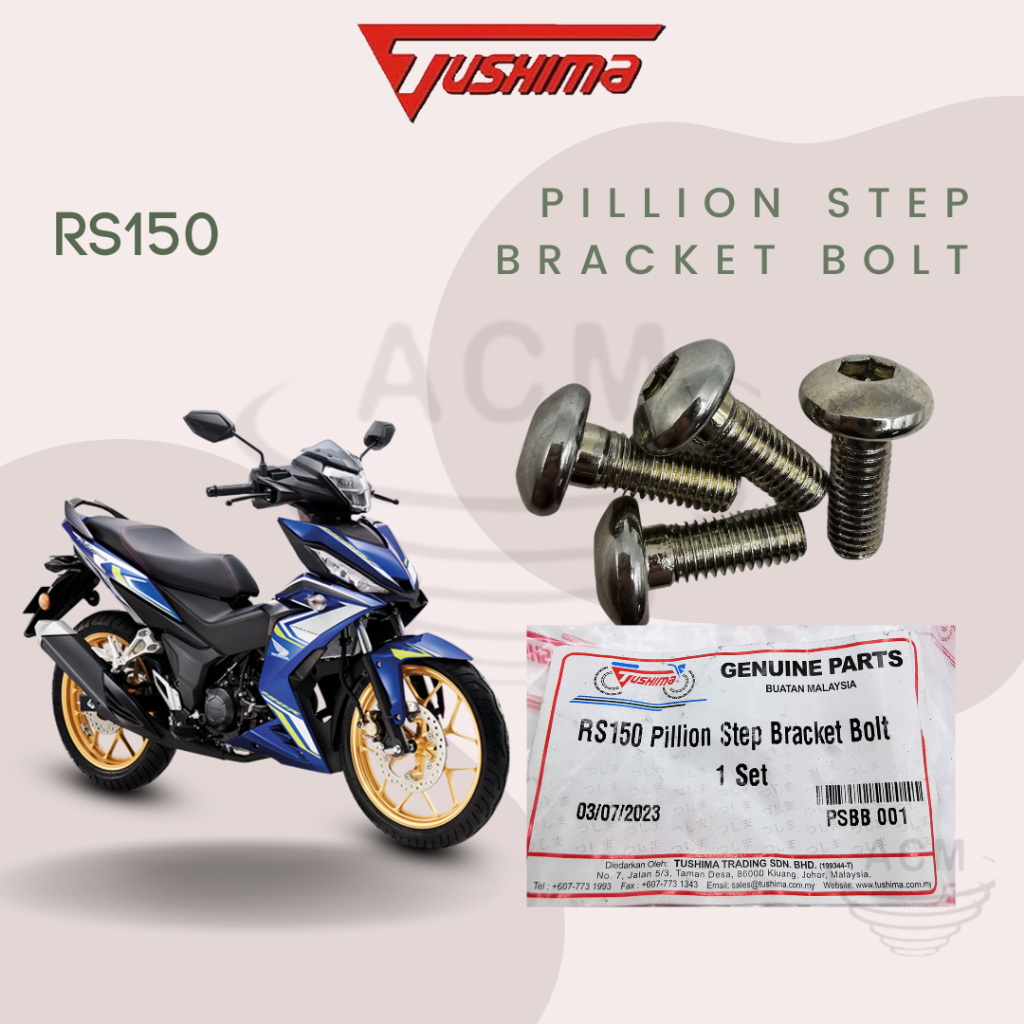 TUSHIMA Honda RS150 Pillion Step Bracket Bolt and Screw Set RS 150 Skru ...