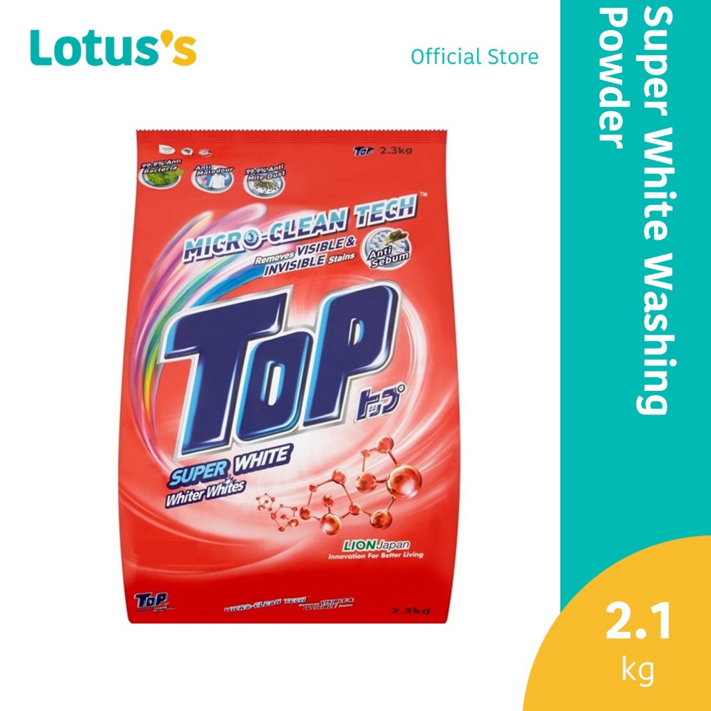 Top Super White Anti-Malodour Washing Powder (2.1 kg) | Shopee Malaysia