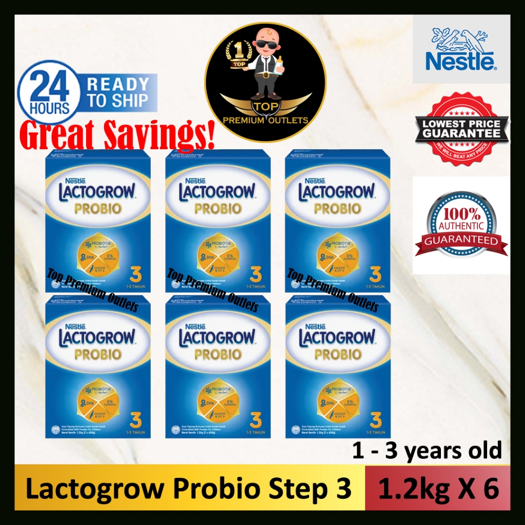 Nestle Lactogrow Probio Step 3 (1.2kg x 6) Exp: 01/2026 | Shopee Malaysia