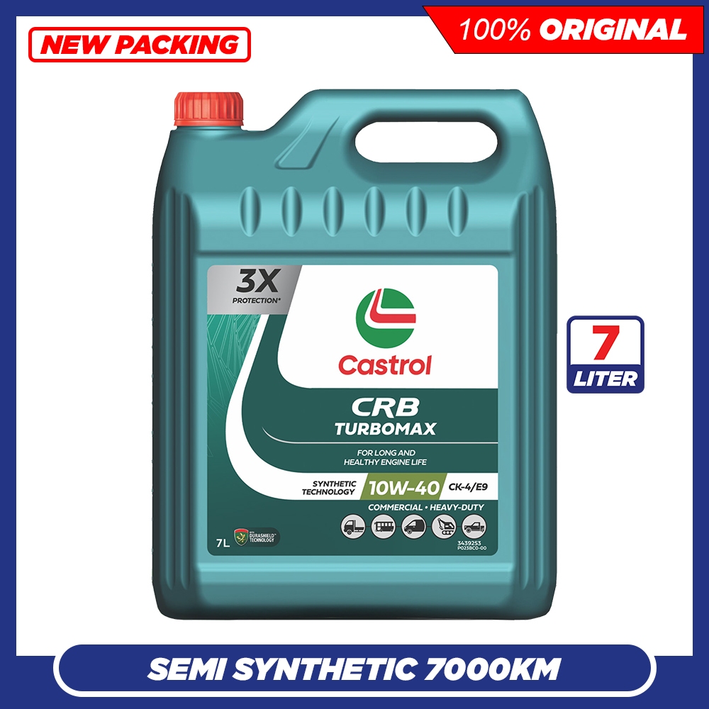 CASTROL CRB TURBOMAX 10W40 CK4 E9 Semi Synthetic Diesel Engine Oil (7L ...