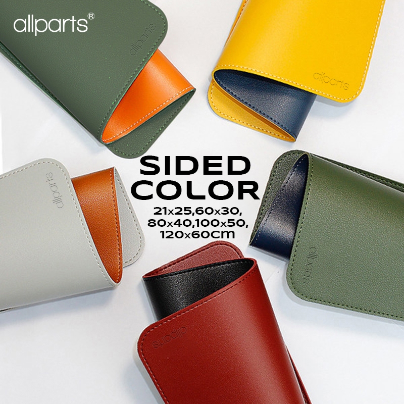Sided Color Large Leather Mousepad Keyboard Mat Anti-slip Suede Smooth ...