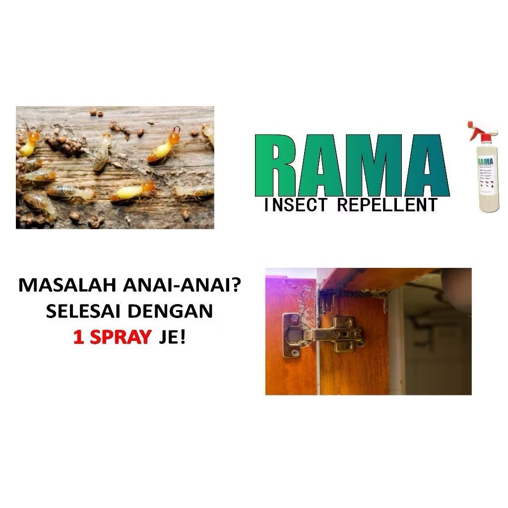 RAMA Insect Repellent | Spray Serangga Organik Sesuai Untuk Kutu, Semut, Pepijat, Lipas 500ML ...