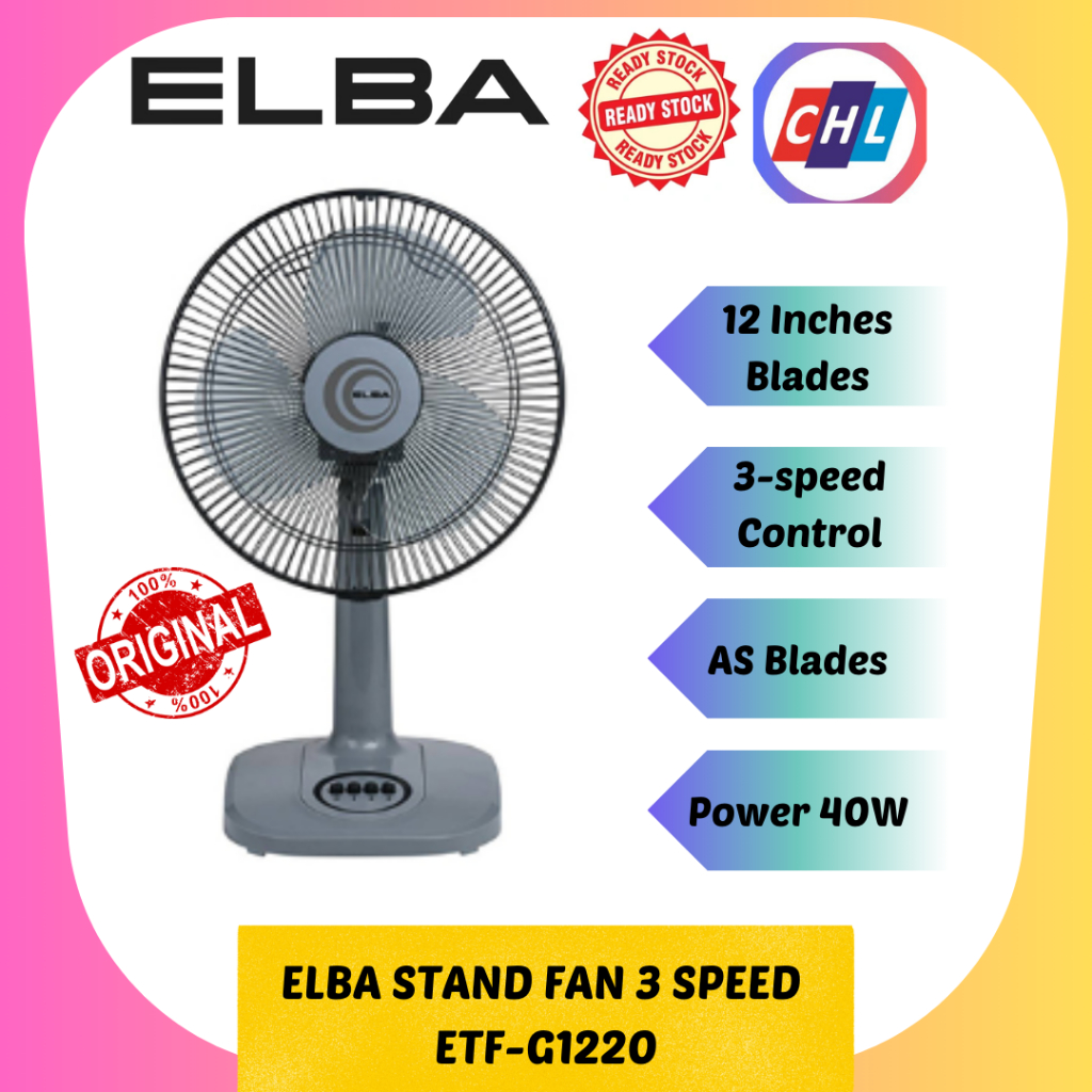 Elba [Ready Stock] 12-inch 3 Speed Table Fan ETF-G1220 - ELBA MALAYSIA ...