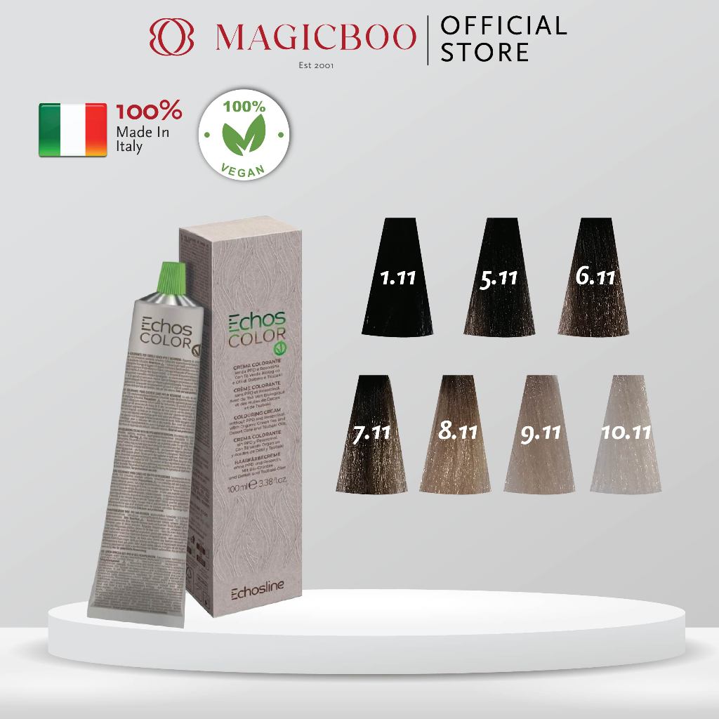Magicboo Echoscolor VeganOk Extra Cold Hair Color (No PPD & Resorcinol ...