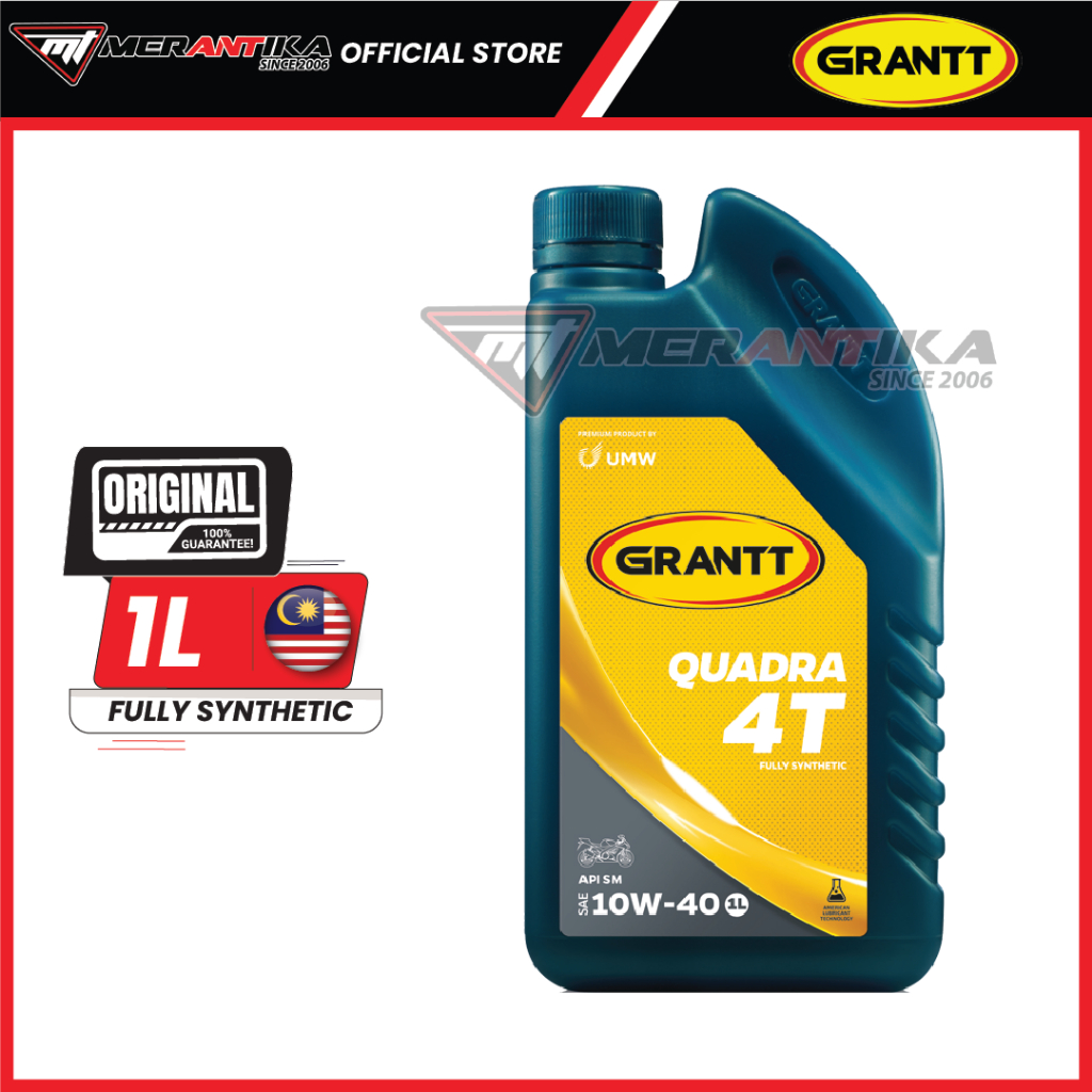 MERANTIKA | GRANTT Quadra 4T Fully Synthetic 10W40 1L Motorcycle Oil ...