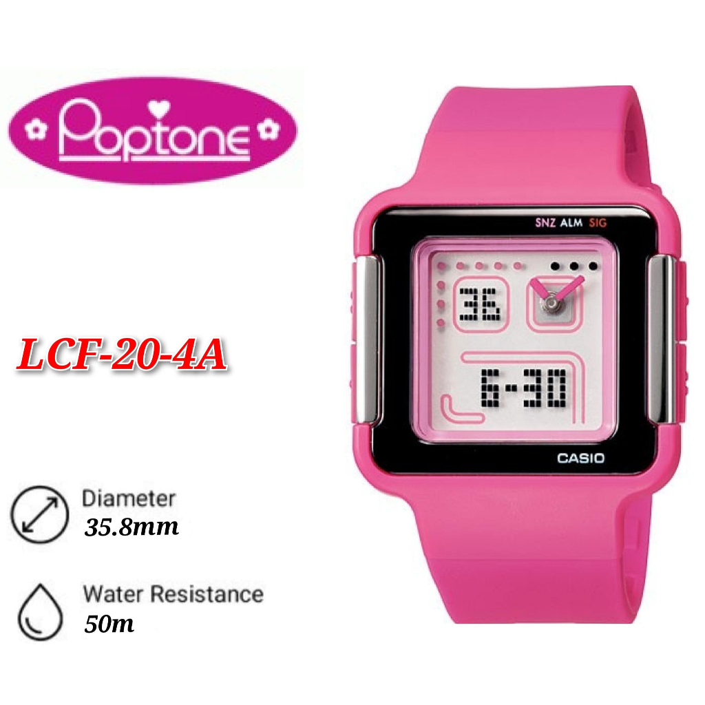 CASIO POPTONE Analog Digital Watch LCF-20 | Shopee Malaysia