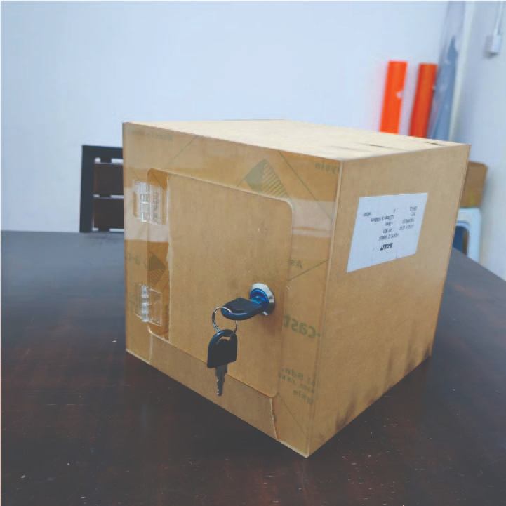 Donation box size 200mm x 200mm x 200mm, acrylic box with cam lock ...