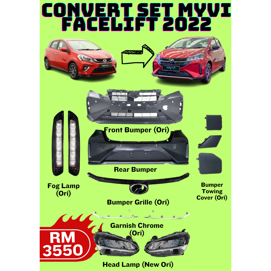 Fastlink Set Original Combo Convert Myvi G3 2018 To Myvi Facelift 2022 ...